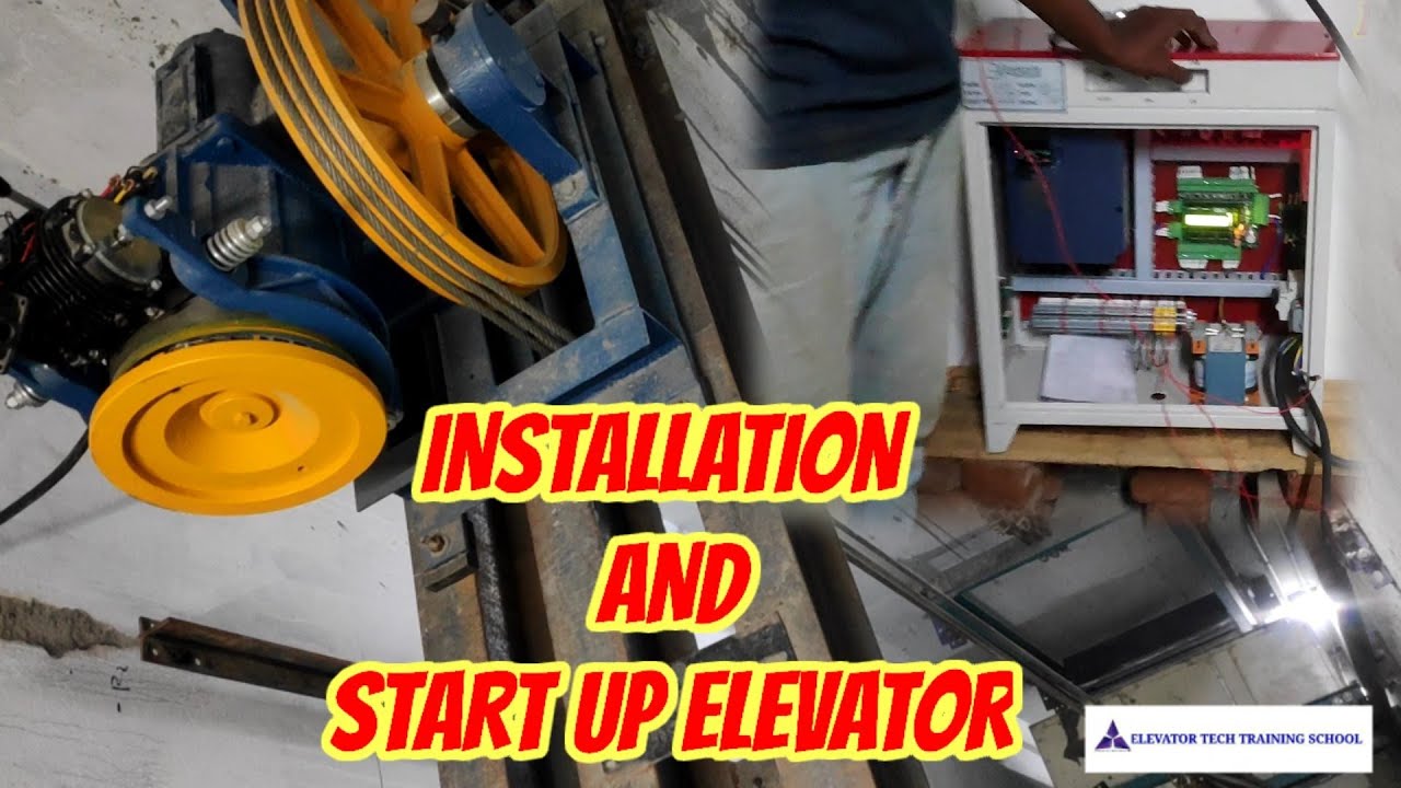 MRL GEAR MOTOR MANUAL DOOR INSTALLATION AND START UP ELEVATOR - YouTube