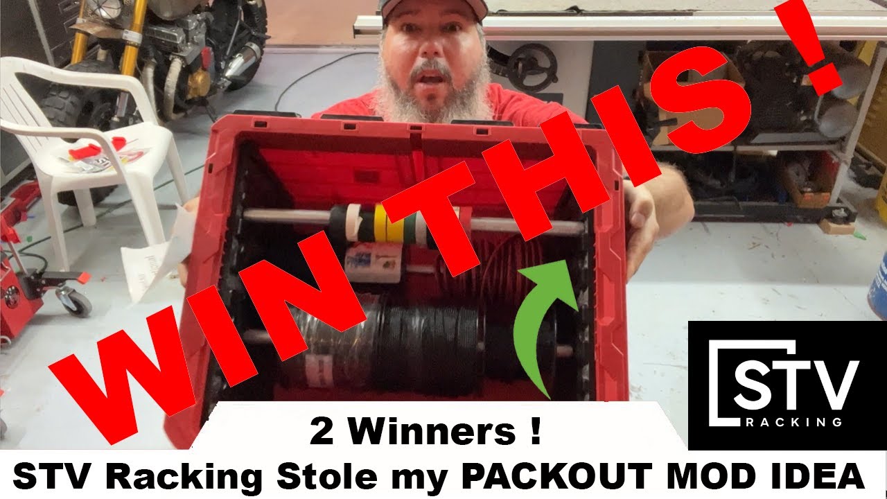 STV Racking Wire Spool Mod for the Milwaukee Tool PACKOUT crate ! & we ...