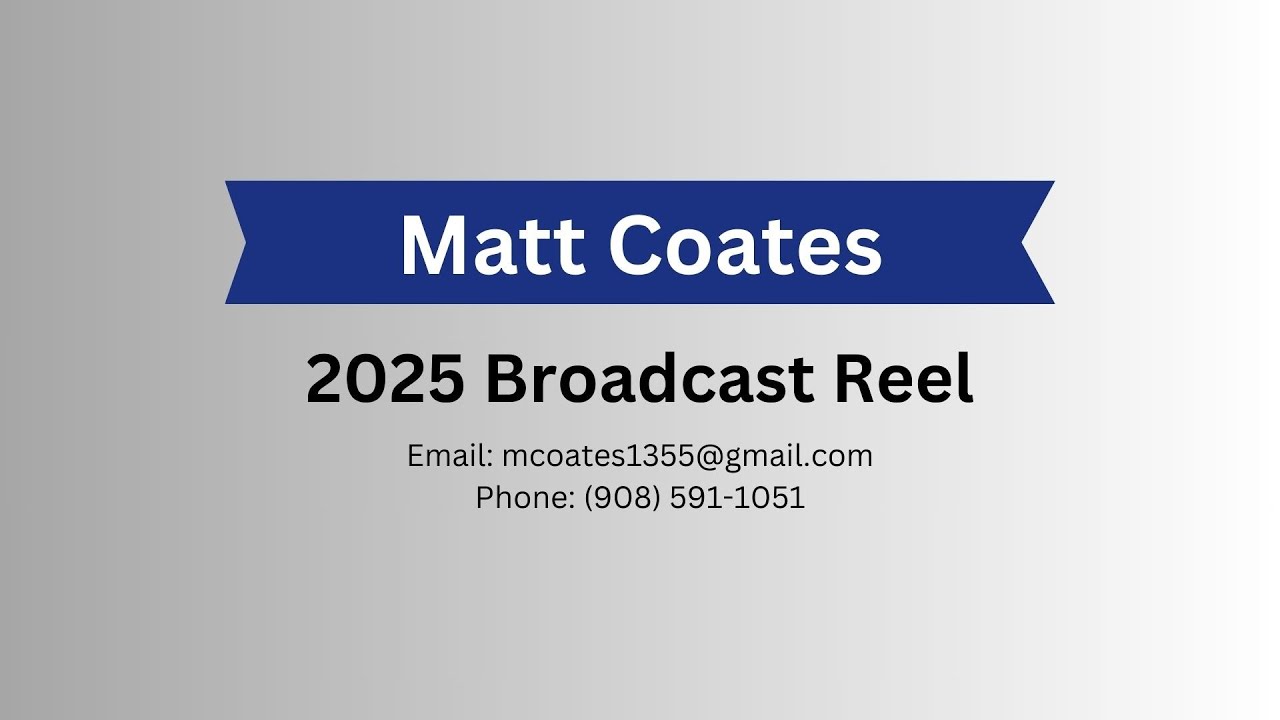 Matt Coates 2025 Reel - YouTube