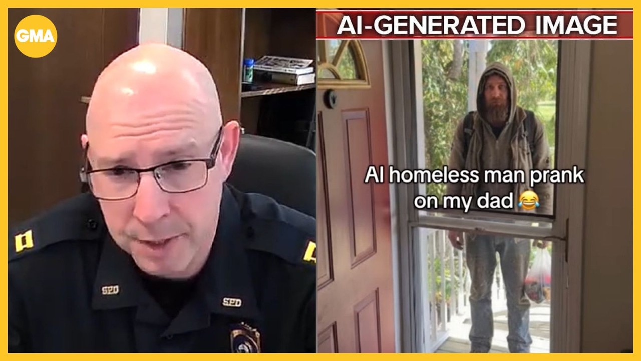 'AI homeless man' prank needs to stop now, police say - YouTube
