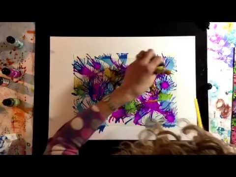 Stunning alcohol ink effects using acetate/transparency film and a ...