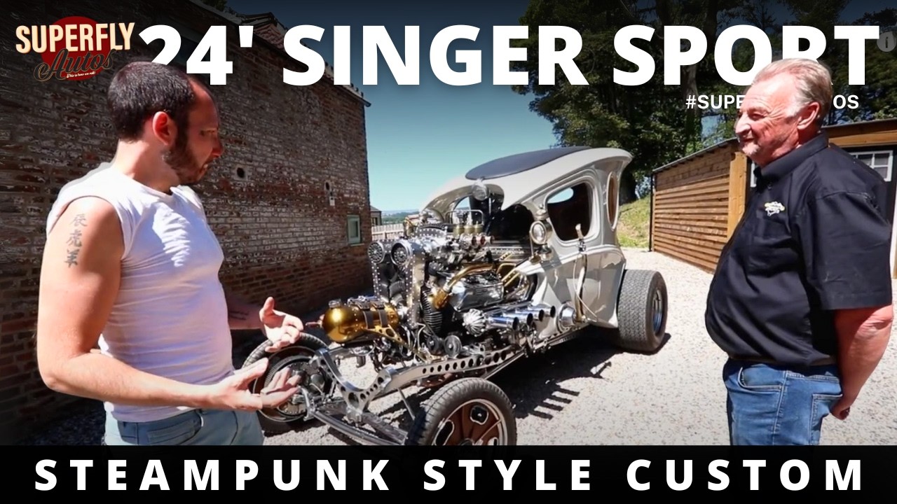 Steampunk Style 1924 Singer Sport Hot Rod Called 'Automatron' - YouTube
