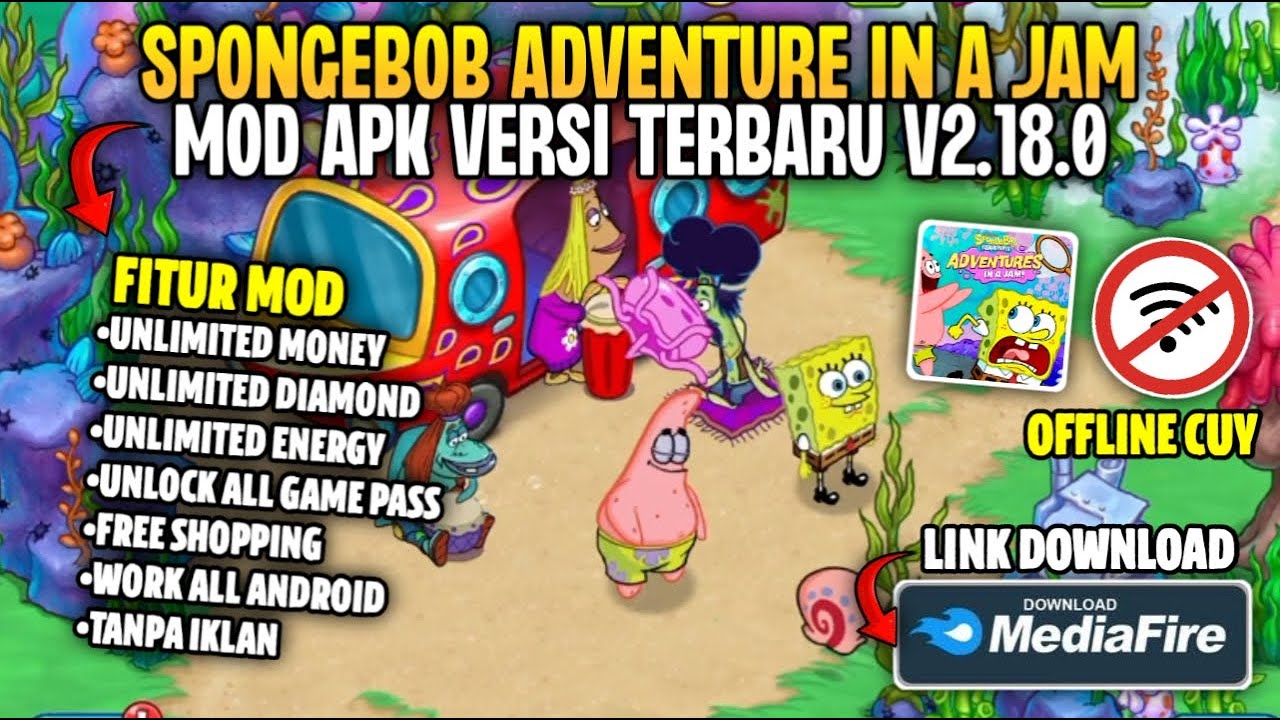 Spongebob Adventure In A Jam Mod Apk Versi Terbaru v2.18.0 - Unlimited ...