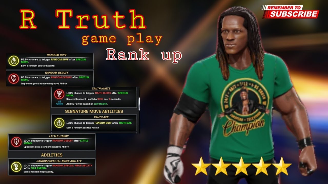 5🌟🌟🌟🌟🌟 R-Truth Game play & ranked up #wwemayhem #bringonthemayhem #wwe ...