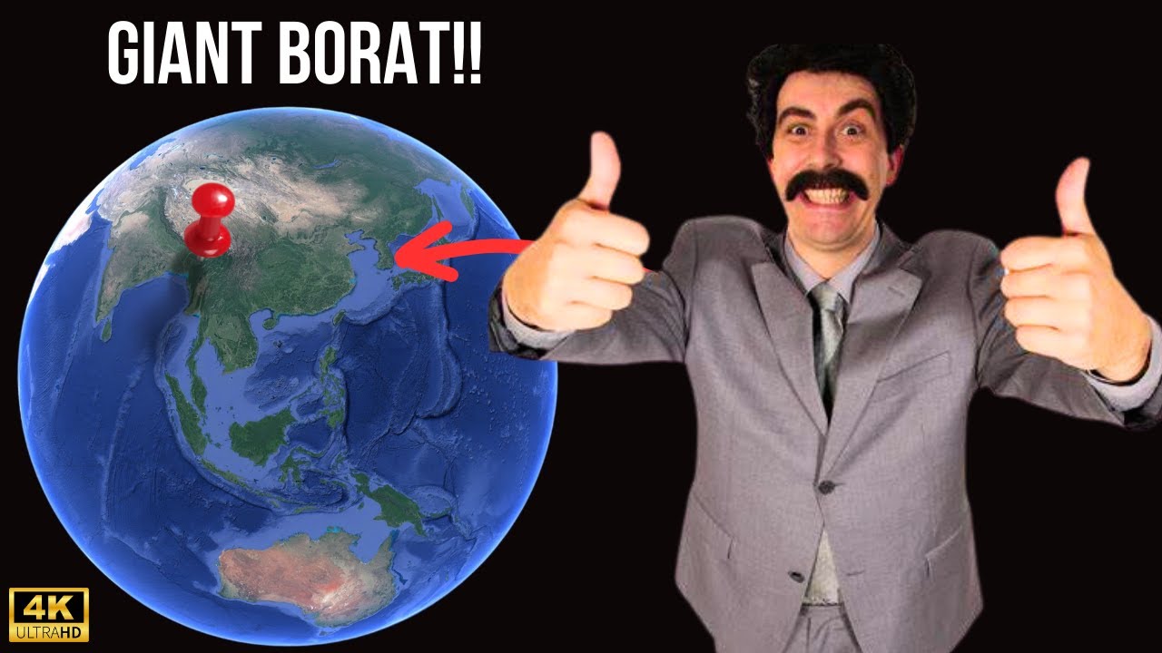 Giant Borat on Google Earth Google Maps 🌎 #googleearthbizarre #borat ...