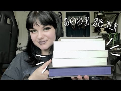 ASMR | Another Book Haul + Books I’ve Read Recently 🖤📖 tapping, tracing, page flipping, etc ...