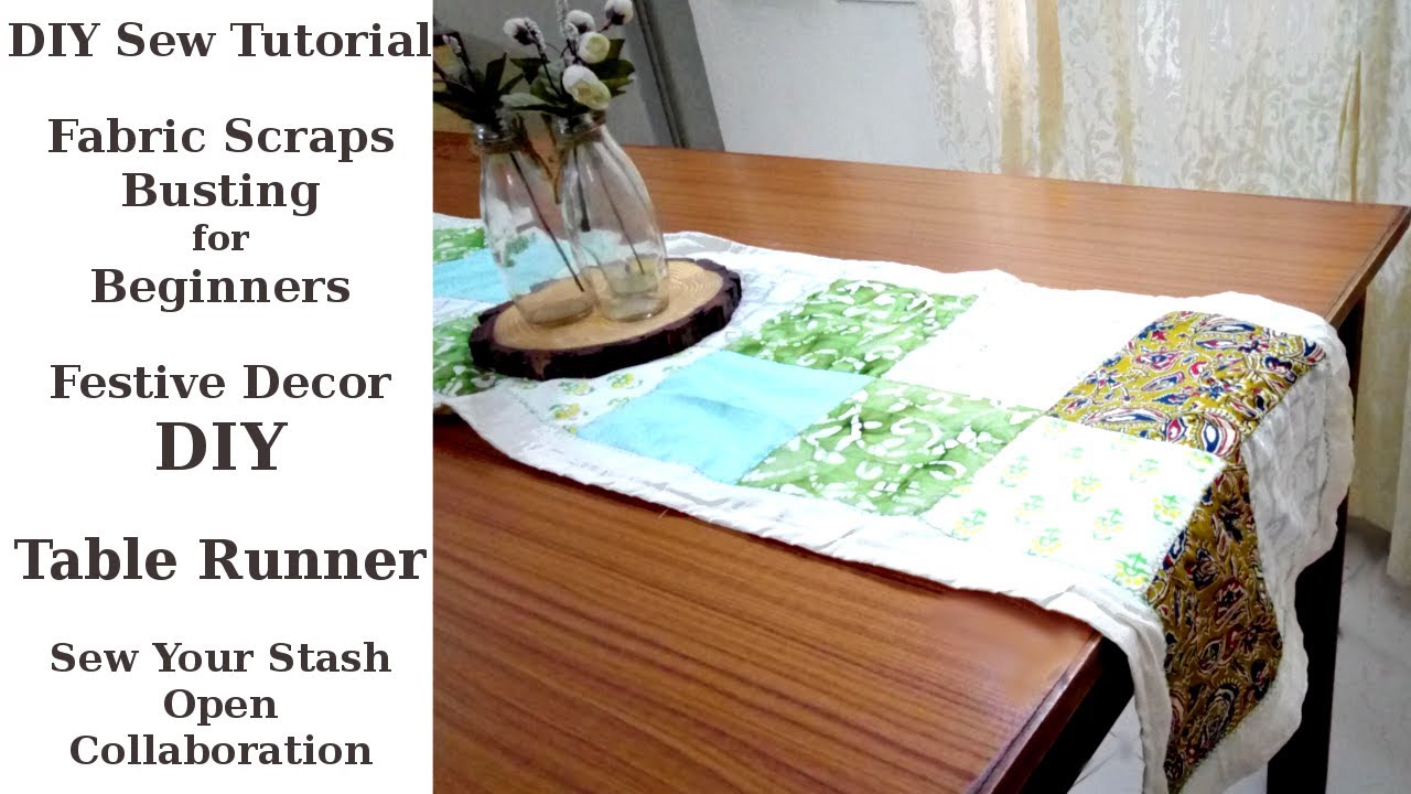 DIY Sew Tutorial Table Runner - No Pattern Necessary / Scrap Busting ...