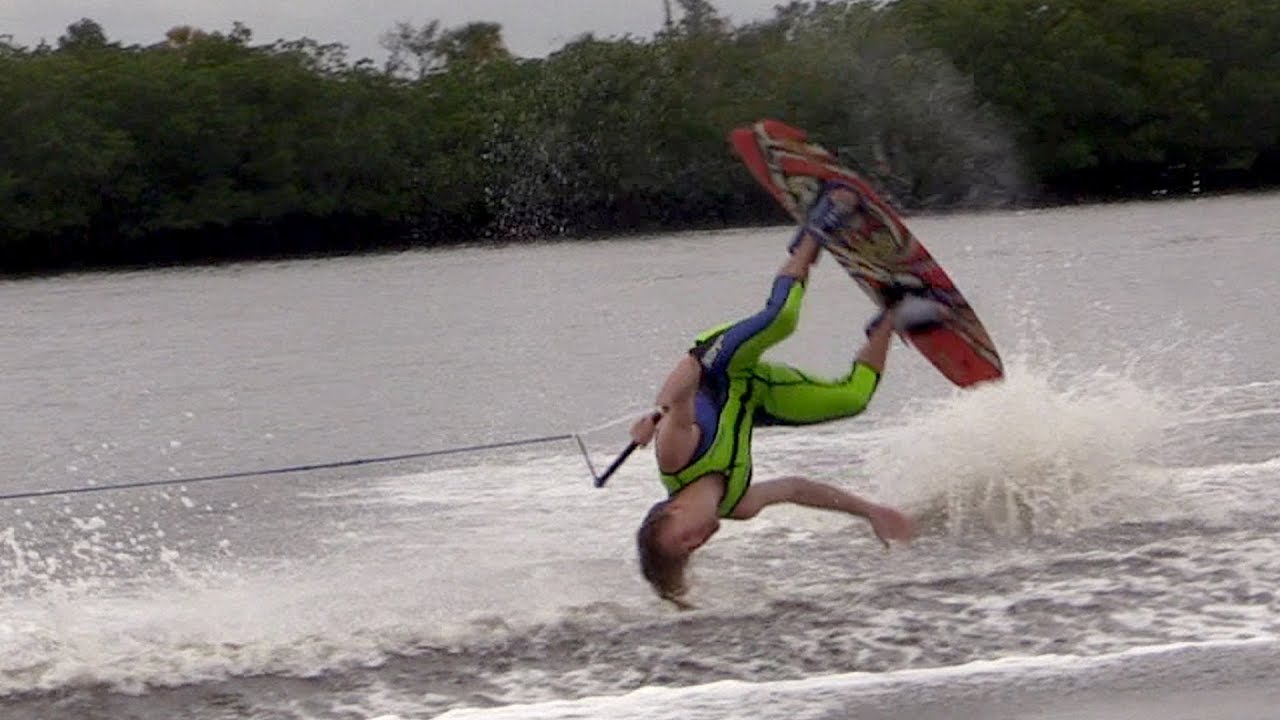 I Tried to Backflip on a Wakeboard! - YouTube