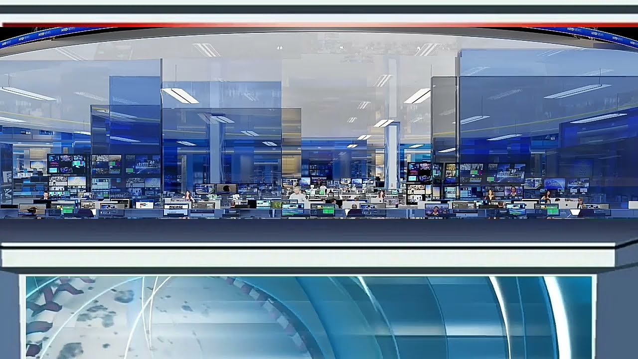 3D News Studio Background With Desk | green screen|2011 - YouTube