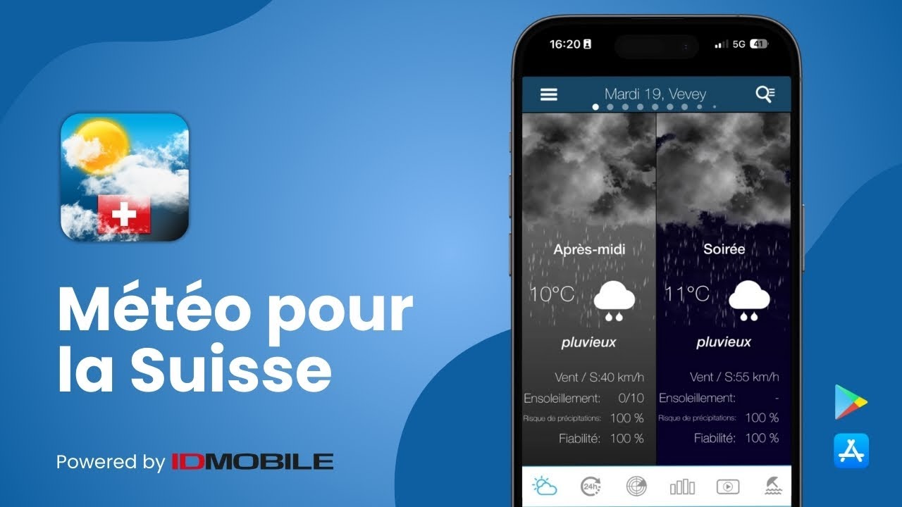 L'app météo indispensable au quotidien - Météo pour la Suisse - YouTube
