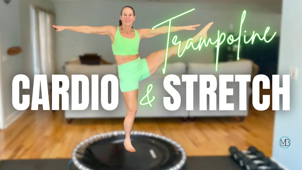 Intermediate Trampoline Cardio Workout | with Abs & Deep Stretch - YouTube