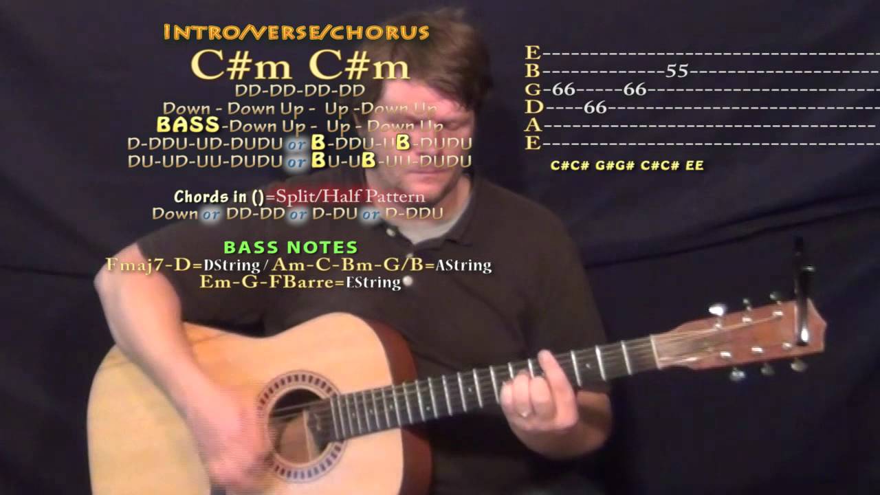 Burn Slow (Wiz Khalifa) Guitar Lesson Chord Chart - C#m - YouTube