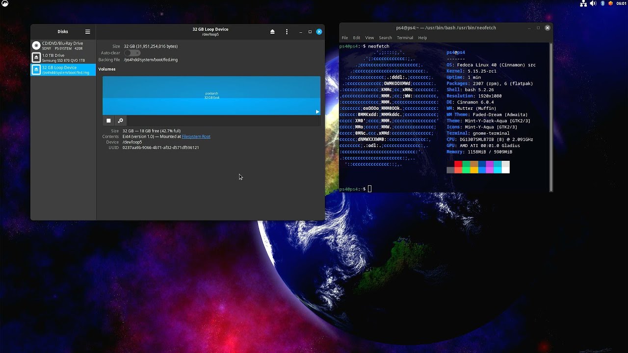 [LINUX] PS4 PRO Fedora 40 intern 32 go - YouTube