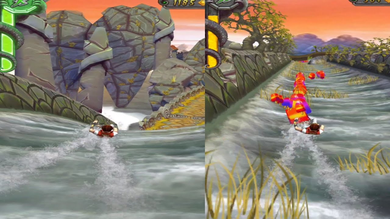 Temple run 2 water slide gameplay 🌊🌊🌊 - YouTube