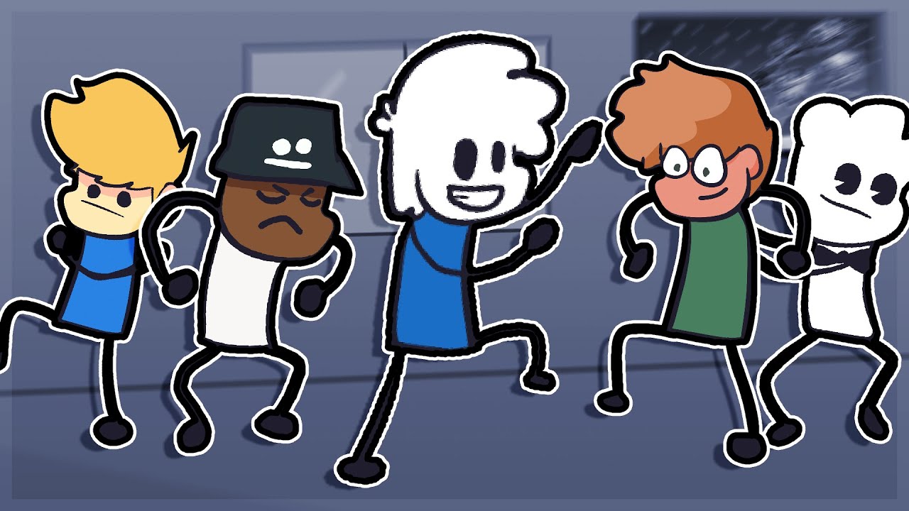 Distracting my friends (henry stickman distraction dance) - YouTube