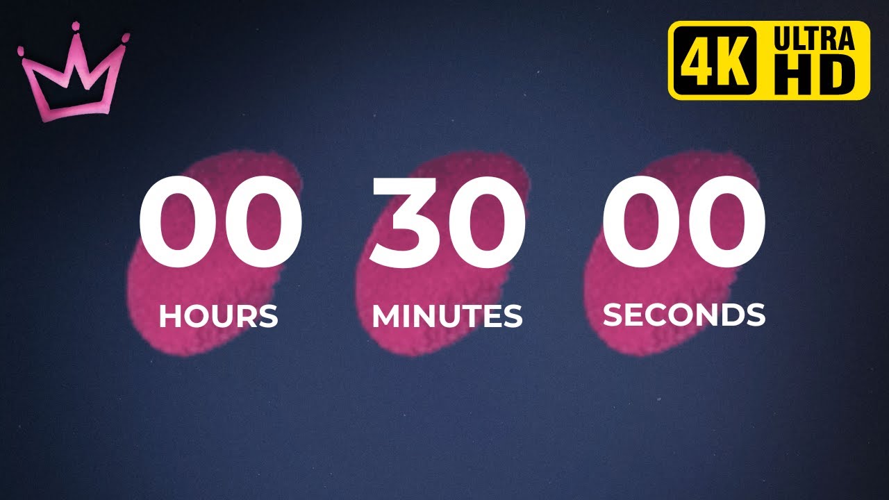 30 Minutes - PINK TIMER - 4K ULTRA HD - COUNTDOWN - YouTube