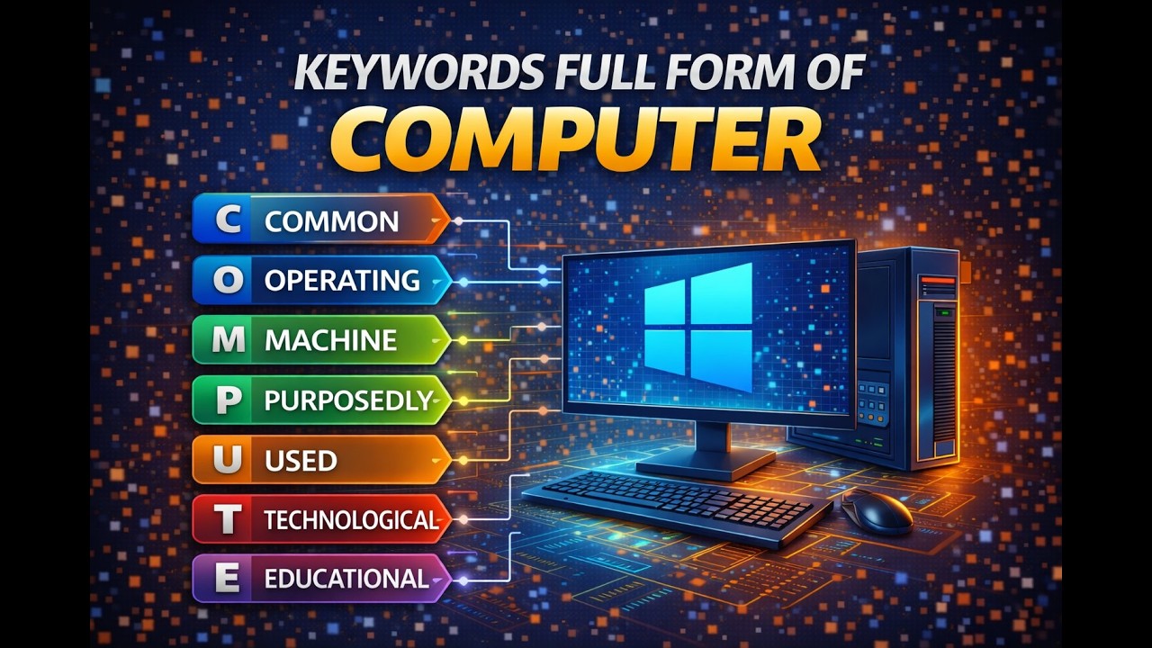 Basic of Computer System| Keywords full form of Computer| Basic terms ...