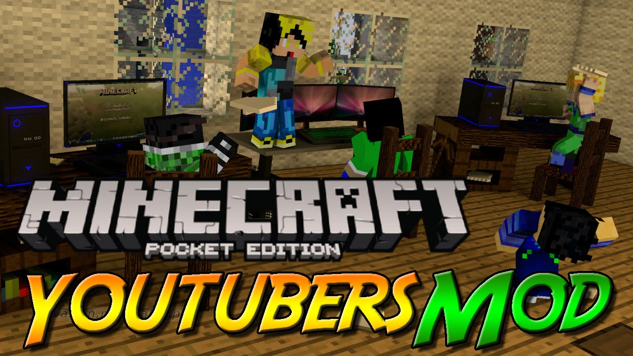 YOUTUBERS MOD PARA MINECRAFT PE 0.14.0 | MODS PARA MINECRAFT POCKET ...