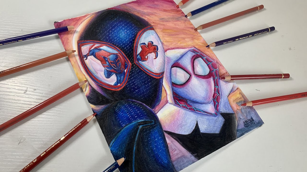Drawing Spider-Man: Miles Morales - Spider-Verse | Manan C - YouTube