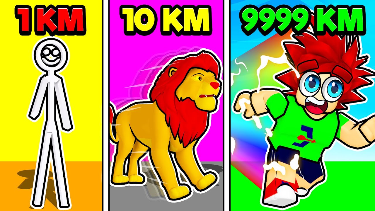 CORRENDO MAIS RÁPIDO QUE UM LEÃO PRA VENCER A CORRIDA DO ROBLOX!! (Run ...