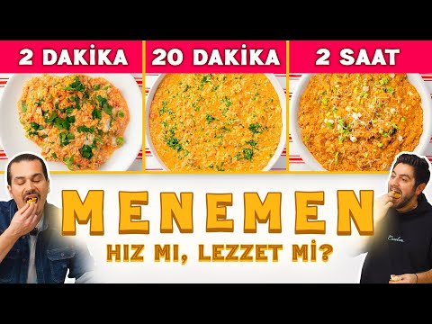 2 DAKİKA vs 20 DAKİKA vs 2 SAATLİK Menemen Tarifi 🥚🍅🫑 Hız mı? Lezzet mi?
