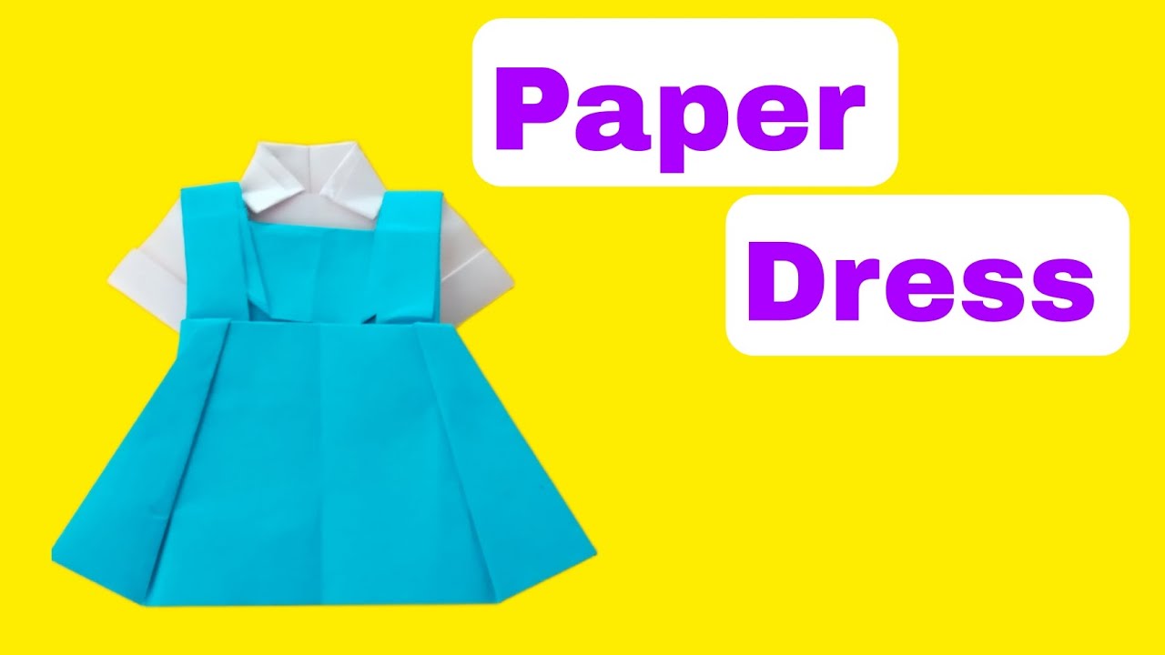 DIY MINI PAPER DRESS | Origami Dress| Paper Craft |Easy kids craft ...