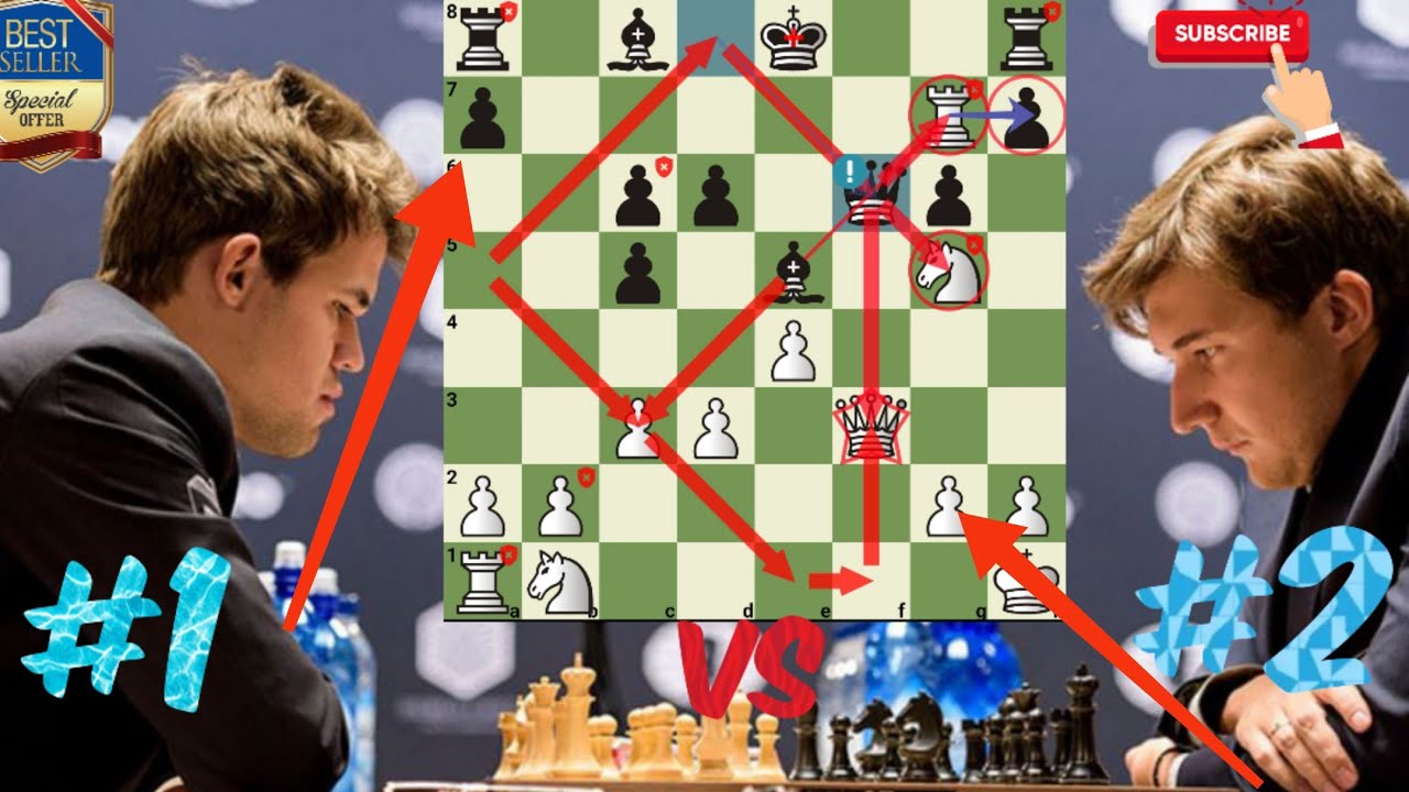 😱Force CHECKMATE in 4 Combo😱 By Magnus Carlsen Vs Sergey Karjikin (2007 ...