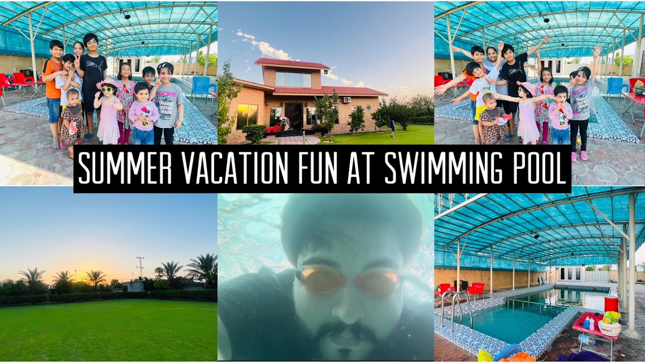 summer vacation vlog 2023 with family|| kids having fun at swimming ...