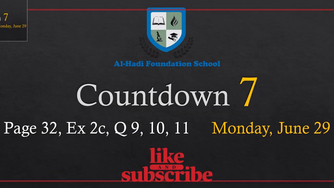 Countdown 7 - Ex 2c - Q 9, 10, 11 - Page 32 - June 29 - YouTube