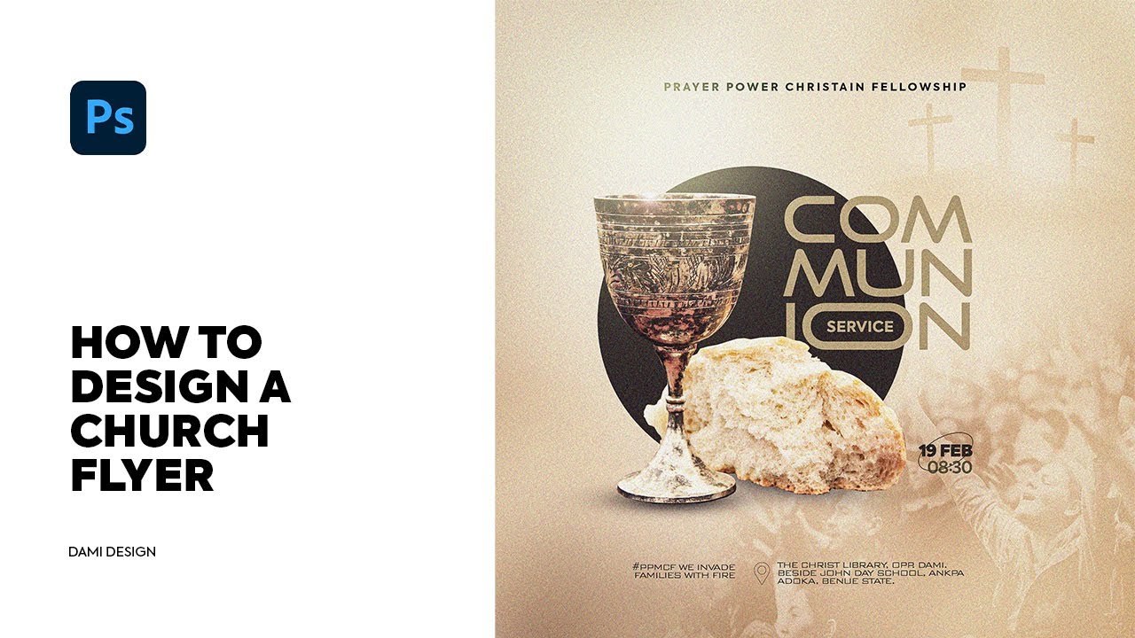 How to Design Church Flyer in Photoshop | Holy Communion - YouTube