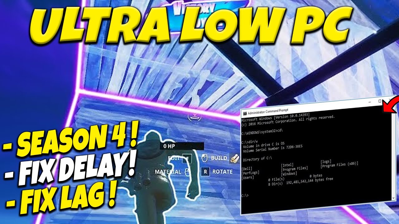 HOW TO FORTNITE FPS BOOST ULTRA LOW END PCS (LAPTOPS) & GET MAXIMUM FPS ...