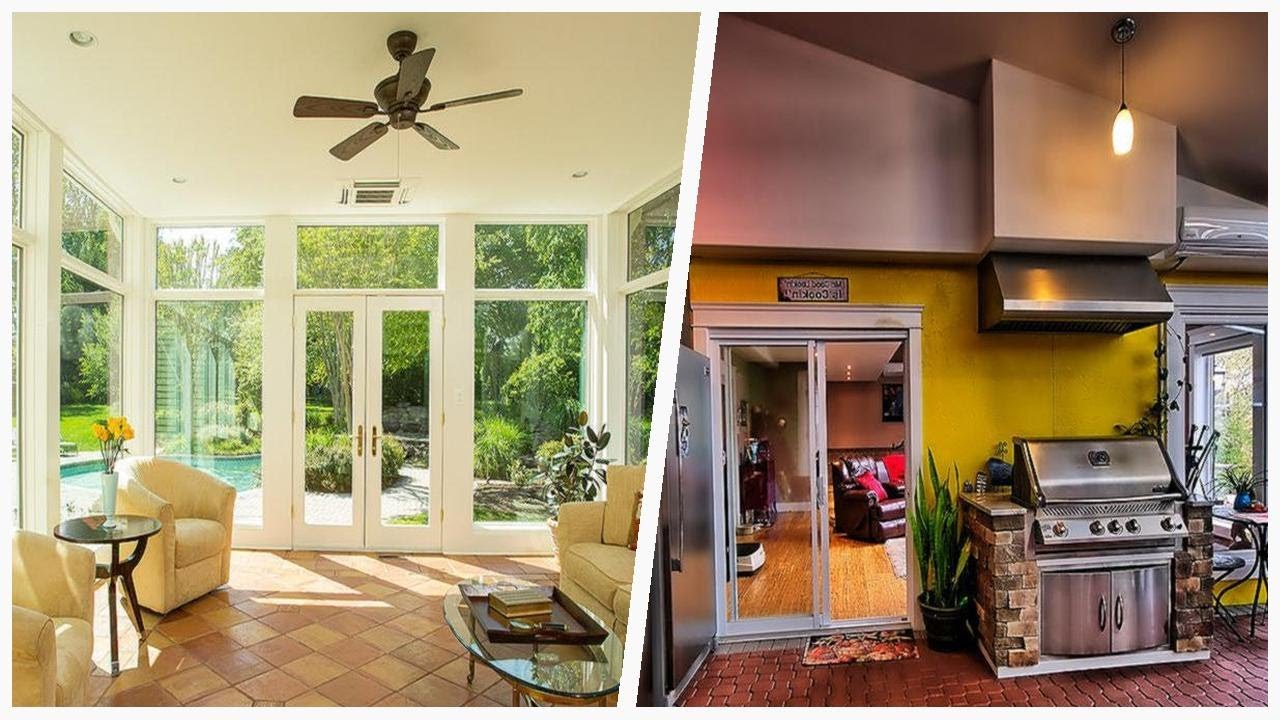 75 Orange Floor And Yellow Floor Sunroom Design Ideas You'll Love ...