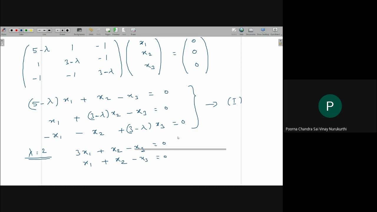 Matrix Algebra - Lecture 5 - YouTube
