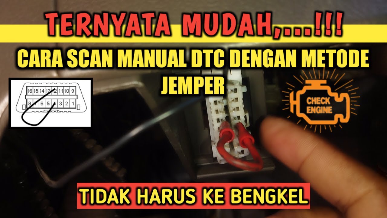 Cara scan manual DTC tanpa scanner | Membaca kode kedipan chek engine - YouTube