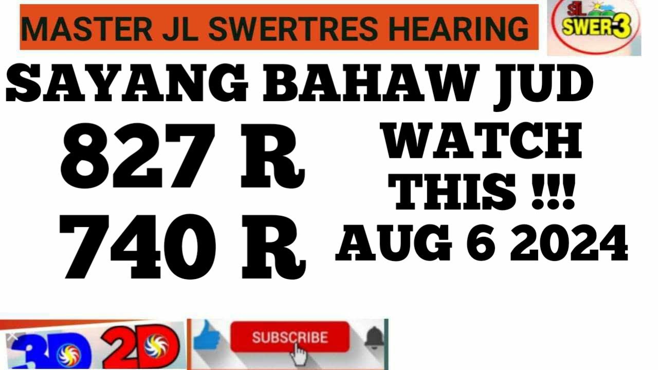 AUG.6 2024 MASTER JL SWERTRES HEARING PROBABLES - YouTube