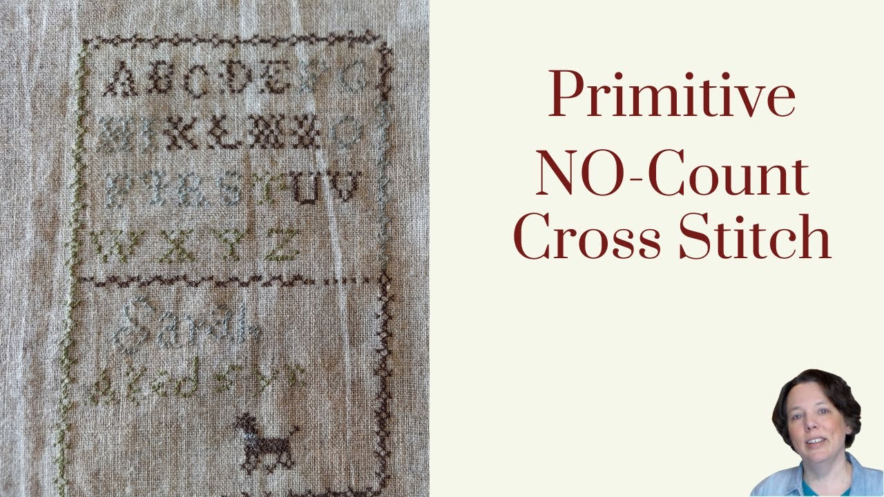 Primitive Decor: How to Cross Stitch WithOUT Counting! - YouTube