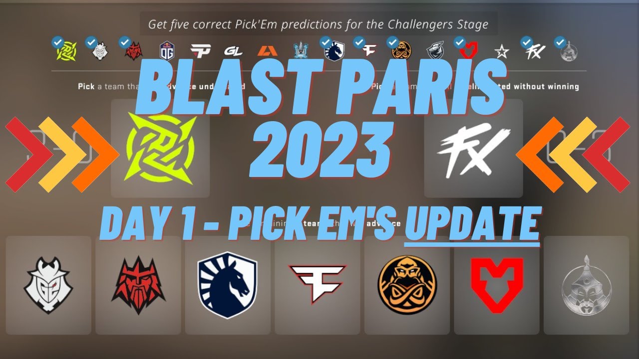 Paris Major 2023 Day 1 - My Challenger Pick Em's Update - YouTube