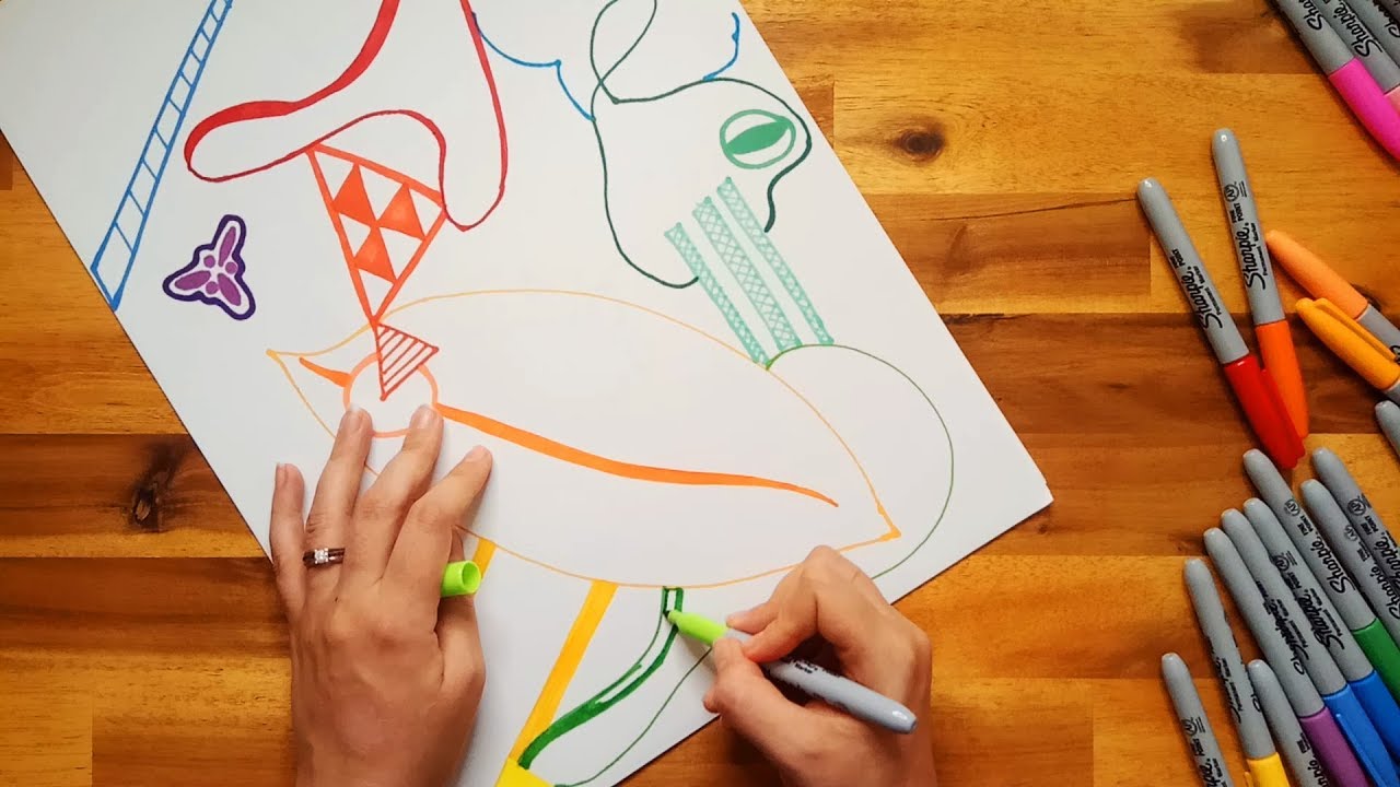 *Whisper* Drawing an Abstract Picture with Sharpies ASMR (Role Play ...