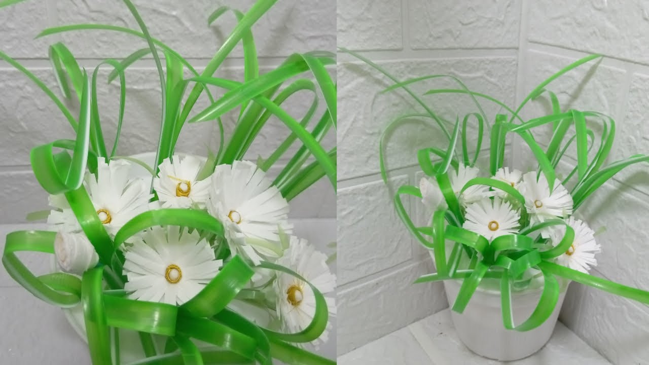how to make flowers from tissue||DIY crafts - YouTube