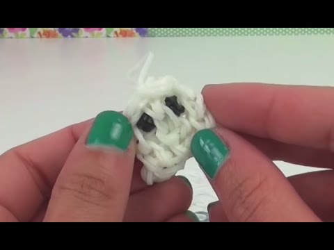 Loom Bands Geist Anhänger Rainbow Loom Ghost Charms Halloween Tutorial deutsch mit Loom Board