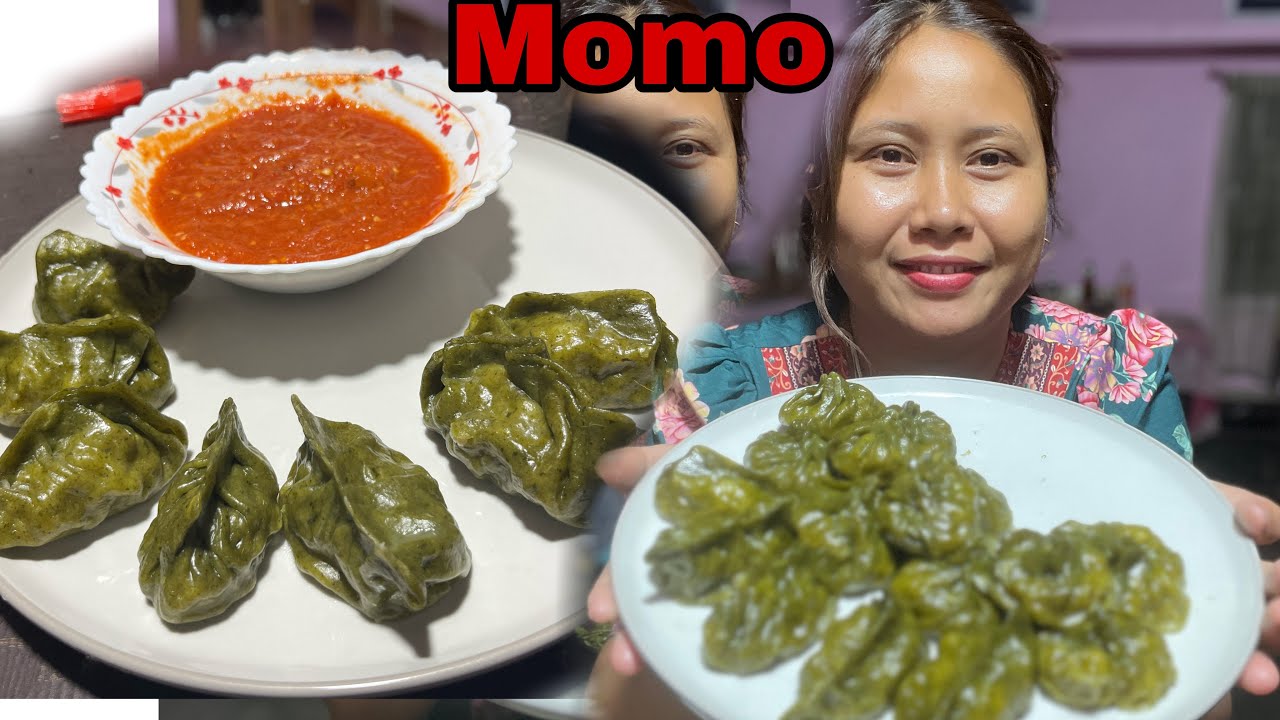 Chicken momo || Green momo || ingku mommy - YouTube