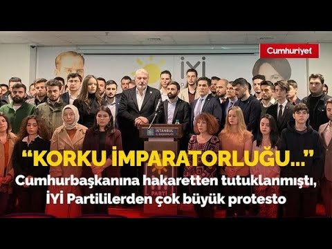 Cumhurbaşkanına hakaretten tutuklanan Alp Emeç için İYİ Partililerden çok büyük protesto