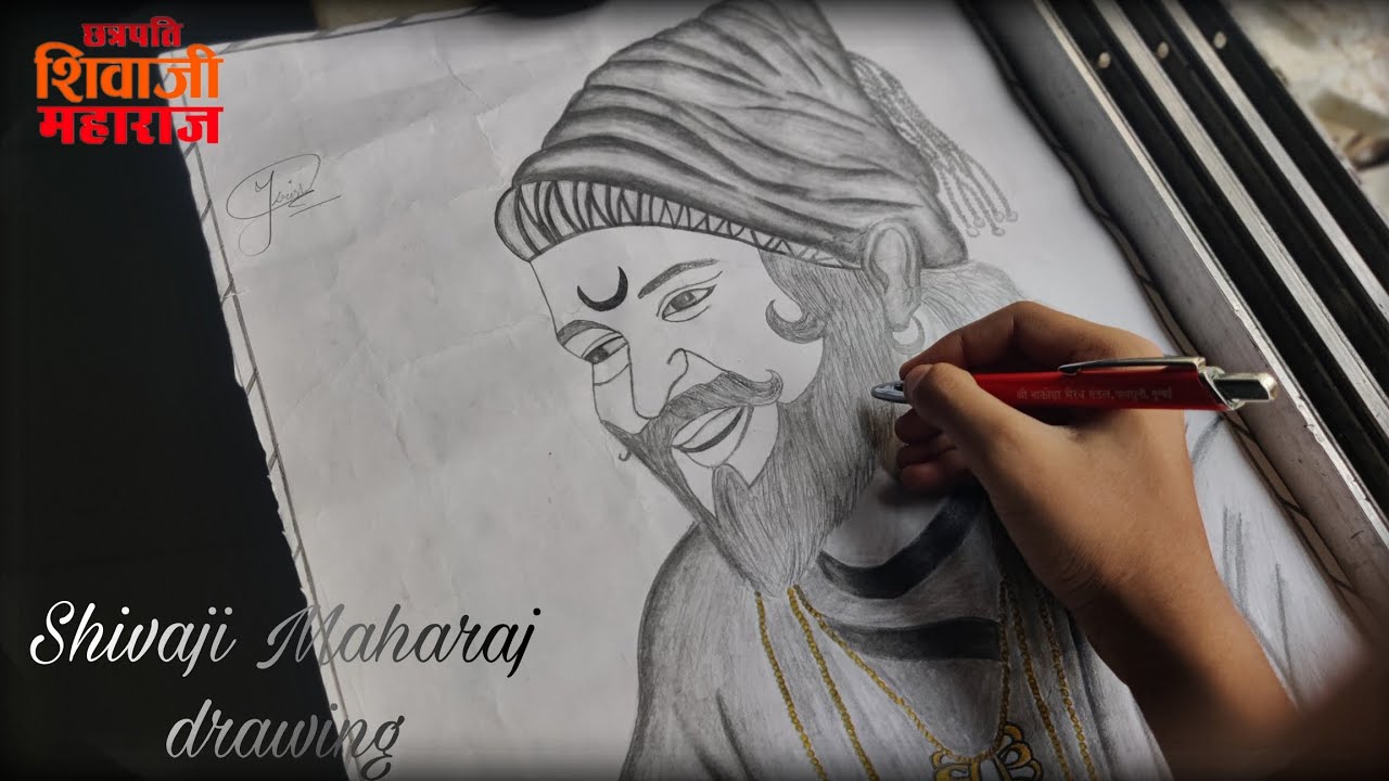 How to Draw SHIVAJI MAHARAJ (Step by Step) - YouTube