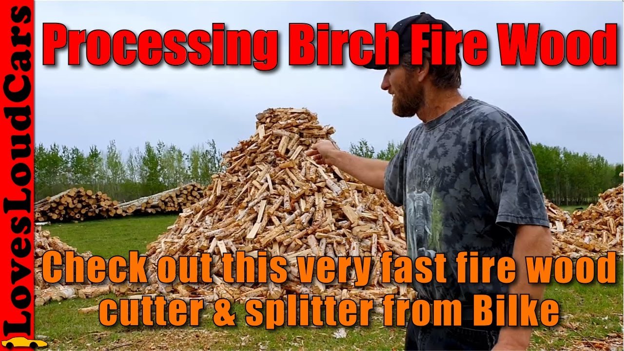 Processing 45 cords of fire wood on the Bilke S3 - YouTube