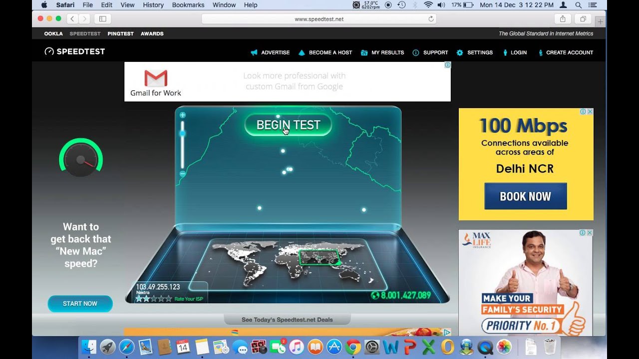 How to check internet connection speed - YouTube