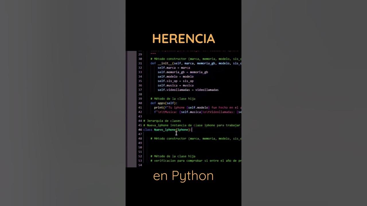 Jerarquía de clases en Python #python #programacion #aprenderpython - YouTube