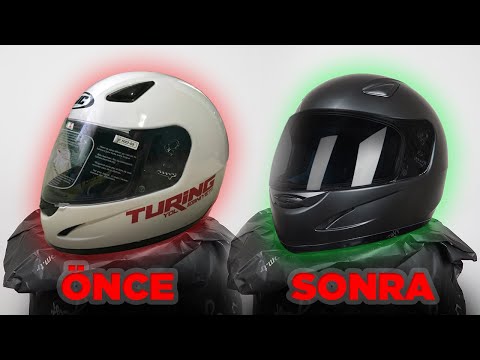 KASK BOYADIM.! (Bu teknik ile her şeyi boyayabilirsiniz!)