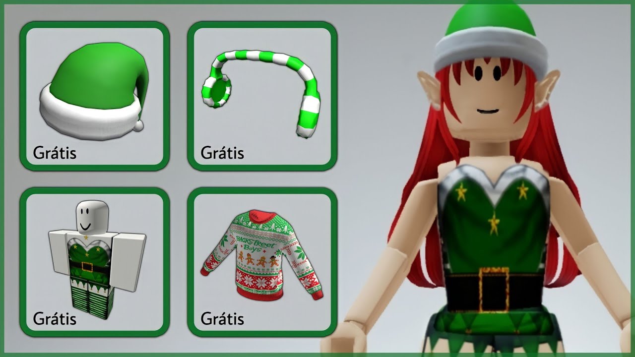 PEGUE AGORA ESSES ITENS GRÁTIS DE NATAL NO ROBLOX 🎅 - YouTube