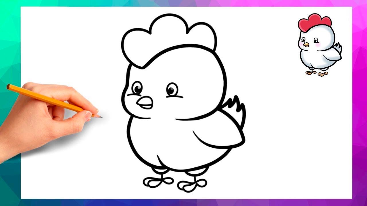 Cum se Deseneaza un Pui de Gaina Usor de Desenat pas cu pas🐤 How to ...