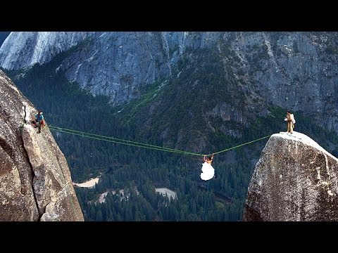 Crazy Couple Gets Married On 3000 Foot Cliff In Extreme Wedding - YouTube